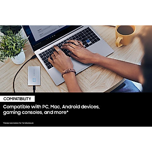 SAMSUNG T7 Touch Portable SSD 2TB,up to 1050MB/s, USB 3.2 External Solid State Drive, Black (MU-PC2T0K/WW)