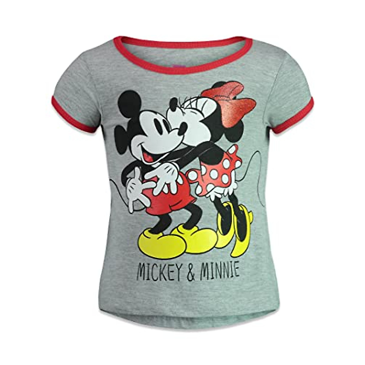 Disney Mickey Mouse Minnie Mouse Little Girls 4 Pack T-Shirts 6-6X