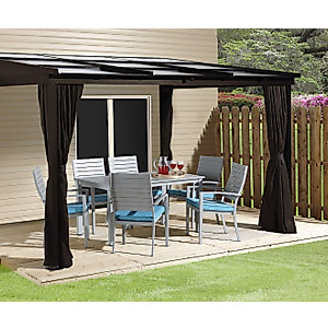 Sojag 500-9165371 Sutton Wall-Mounted Hardtop Gazebo, Brown