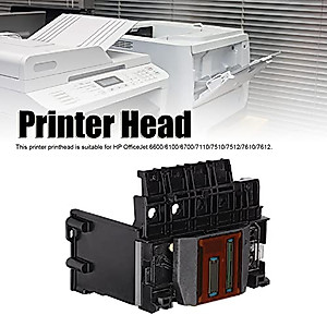 PUSOKEI Printer Printhead, Print Head Replacement for HP OfficeJet 6600/6100/6700/7110/7510/7512/7610/7612 Printer, Color Print Head with Upgrade Chip, Black