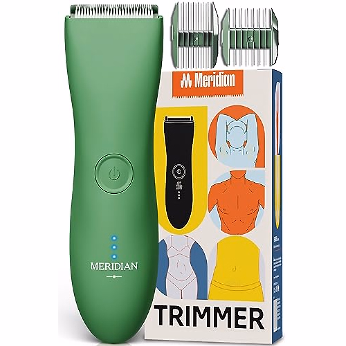 MERIDIAN Original Ball Trimmer Men, Body Hair Trimmer Men, Ball Shaver Men, Pubic Hair Trimmer Men, Body Shaver Men, Body Trimmer for Men, Body Groomer for Men, Man Scape with Meridian Sage