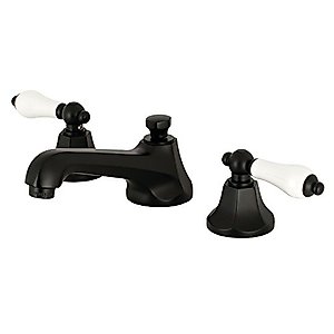 Kingston Brass KS4460PL Metropolitan Widespread Bathroom Faucet, 5-9/16 Inch in Spout Reach, Matte Black