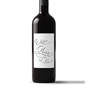 Will You Marrying Us Wedding Wine Label, Bride and Groom Celebrant Gift, Officiant Wine Sticker Personalised Gift Friend