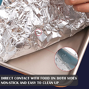 Aluminum Foil Roll 75 Feet Long Non-Stick Aluminum Foil Food Grade Foil Wrap Kitchen Suitable for Cooking, Roasting, Baking,BBQ and Family Parties