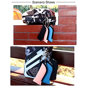 Meiiy Chapstick Holder Lip Balm/Gloss Sleeve Pouch Portable Lipstick Bag With Hook Gift for Women (3pcs)