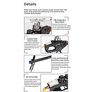 doerwye 2.4G FW450 V2 6CH Remote Control Helicopter 3D Smart GPS Helicopters RTF H1 Flight Control Brushless Motor Drone Quadcopter Full Metal Altitude Hold Aircraft Xmas Birthday Gift