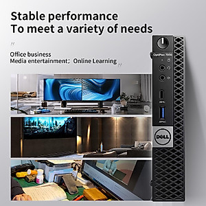 Dell Mini PC OptiPlex 7050 Mini Computers Micro PC,Intel i5-7500 3.4GHz,32GB DDR4 Ram New 512GB M.2 NVMe SSD,AX200 Built-in WiFi 6 Bluetooth 5.2, HDMI,Refurbished Desktop,Windows 10 Pro (Renewed)