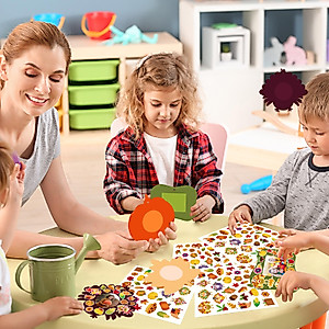 WorldBazaar Thanksgiving Photo Frame Craft Kits for Kids 12 Sets Fall Picture Frame Craft Kits Autumn Seasonal Decoration Party Activity