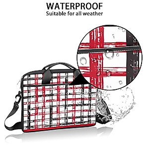 Retro Square Laptop Computer Bag Waterproof Shoulder Messenger Bag 13-15 inch Durable Laptop Tote Bag with Shoulder Strap Handle Lightweight Crossbody Briefcase