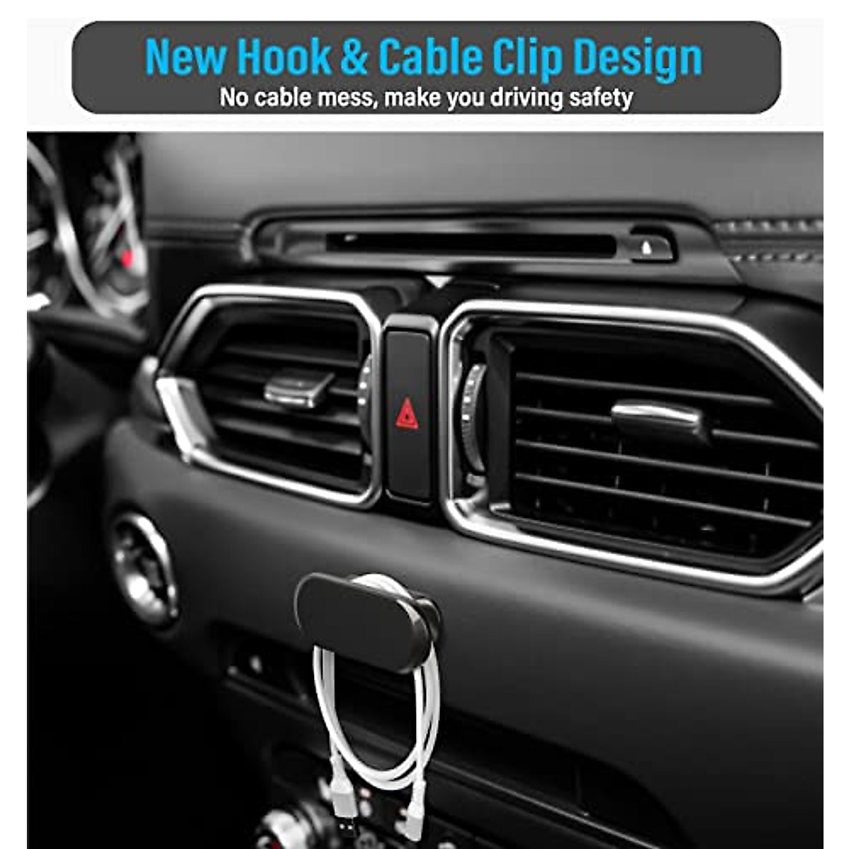 2 Pack Magnetic Zinc Alloy Car Phone Mount, Upgrade Magnet N52 8pcs, Universal Dashboard Holder, Cell Phone Grip Car Kits, 360° Adjustable Super Strong Magnet for Samsung, iPhone, LG, Pixel-Black