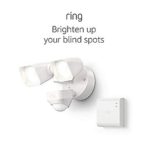 Ring Smart Lighting – Floodlight, Wired, Outdoor Motion-Sensor Security Light, White (Starter Kit)