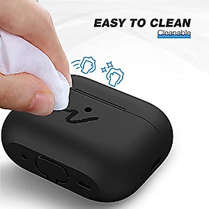 BRG Compatible with Airpods Pro 2nd/1st Generation Case Cover, Soft Silicone Skin Cover Shock-Absorbing Protective Case with Keychain Compatible for Apple Airpods Pro Case 2022/2019[Front LED Visible]