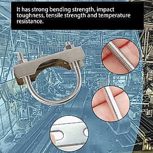 Aopin Stainless Steel U-Bolt 1/4"(D) x 1-5/8"(W) X 2-1/2"(L) Steel Antenna Clamps Boat Trailer Replacement U-Bolt with Accessories Nut, Baffle, Spring Release Washer.4Pcs