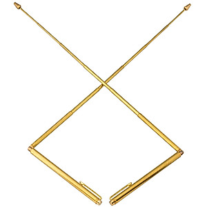 Best Combination Dowsing Rods Copper- 2PCS. 99.9% Pure Copper - Water Divining, Energy Healing, Paranormal, Gold, Yes No Questions. 15cm*56cm*0.9cm Non-Toxic 。 Gift feng Shui Compass
