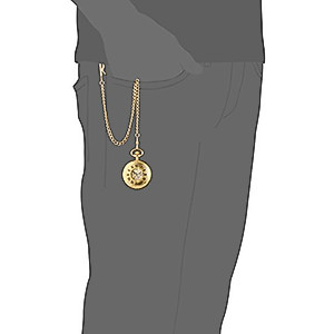 Charles-Hubert, Paris Gold-Plated Mechanical Pocket Watch