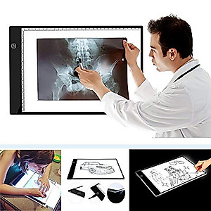 A4 Tracing Light Box Portable LED Light Table Tracer Board Dimmable Brightness Artcraft Light Pad for Artists Drawing 5D DIY Diamond Painting Sketchin