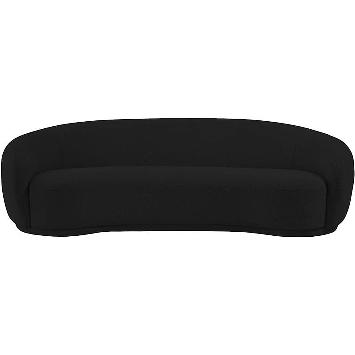 Meridian Furniture Hyde Collection Modern | Contemporary Boucle Fabric Upholstered Sofa, 89.5" W x 38" D x 27.5" H, Black