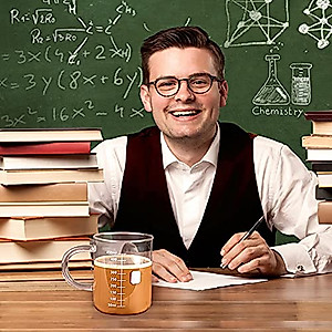 PSZEZNZ Caffeine Beaker Mug,Caffeine mug, Funny coffee mug,Coffee Mugs,Measuring for Coffee, Graduated Beaker Mug with Handle16 oz (450ml)