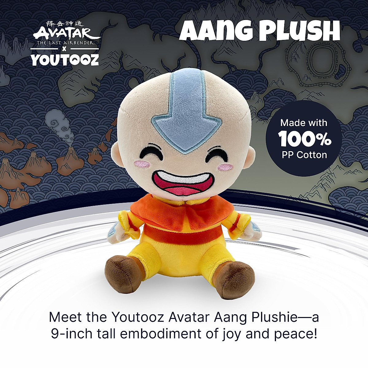 Youtooz Aang Plush, 9" Avatar Plush Aang - Youtooz Avatar The Last Airbender Collection Based on Famous Animated Series