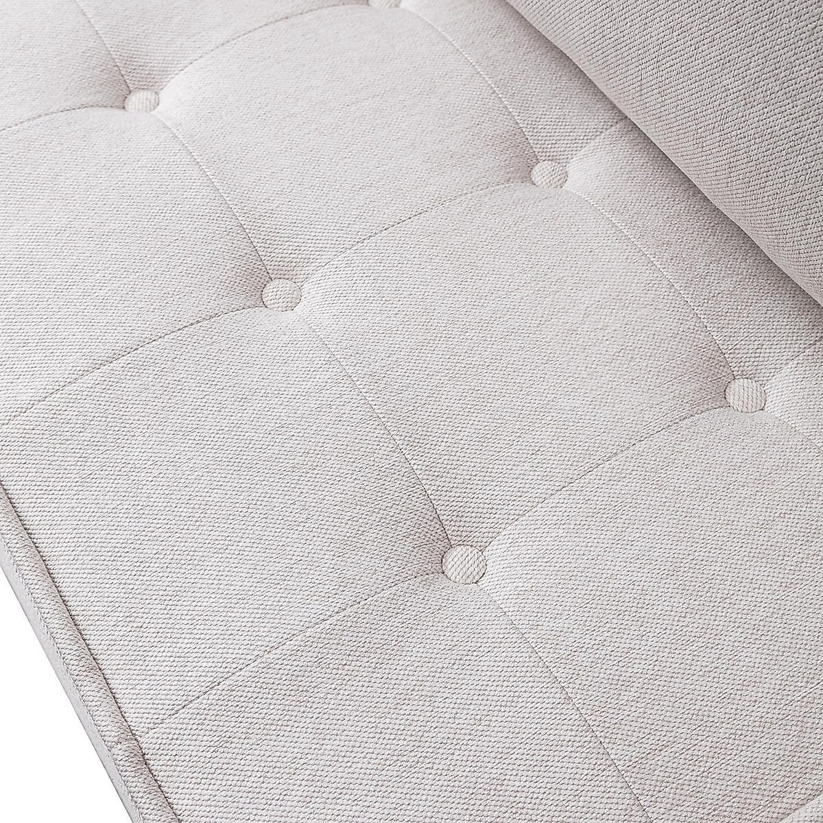 BALUS Modular Sectional Sofa Couch, 6 Seater Cozy Portable Couches, Armless Floor Sofa Couch, Soft Fabric Sofa Bed for Bedroom, Living Room and Sturdy Room, Free Combination, 6 PCS Beige