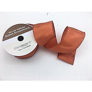 Celebrate IT- Christmas-Copper Orange Ribbon 2.5 in x 50ft