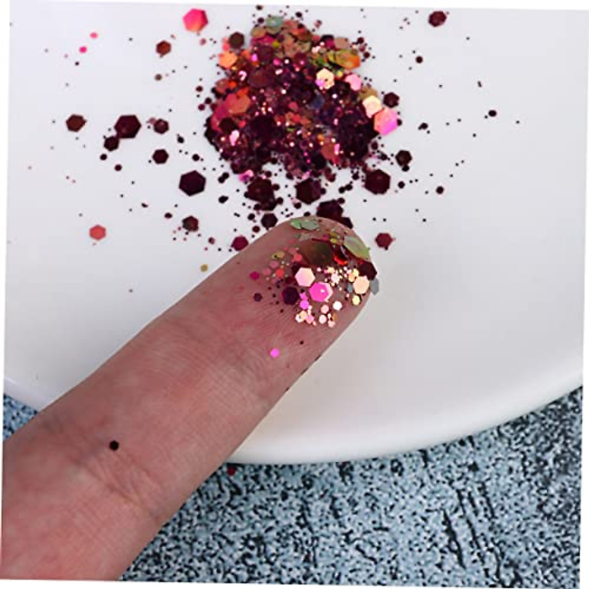 VILLCASE 1 Set Nail Glitter Flakes Nail Tech Accessories Cosmetic Body Glitter Materiales para Uñas Face Glitter Makeup Body Filler DIY Material Jewelry Accessories Epoxy Material Bag Chip