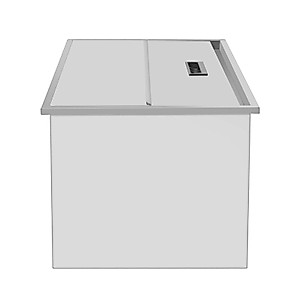 Drop in Ice Chest 104L Drop-in freezer Stainless Steel Ice Cooler Double-walled Design Built-in Thickened Foam Outdoor Kitchen for Cold Wine Beverage