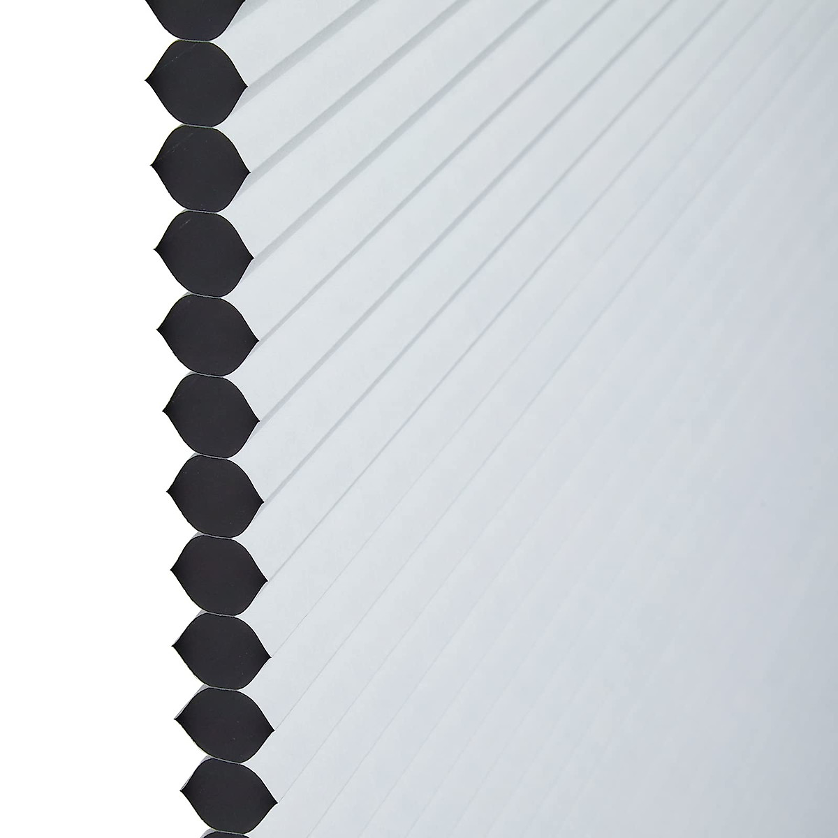 Persilux Custom Size Cellular Blinds for Windows Cordless Blackout Honeycomb Shades Noise Reduction Thermal Insulated for Home, Night White