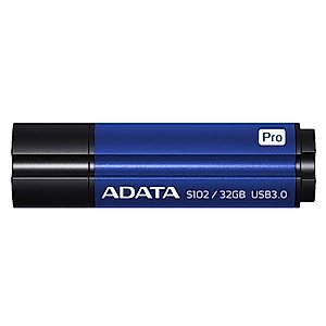 ADATA Superior Series S102 Pro 64 GB USB 3.0 Flash Drive - Titanium (AS102P-64G-RGY)