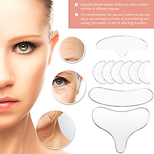 12 Pieces Reusable Silicone Chest Pads Patch Silicone Neck Forehead Cleavage Eye Pad Set for Women Girls