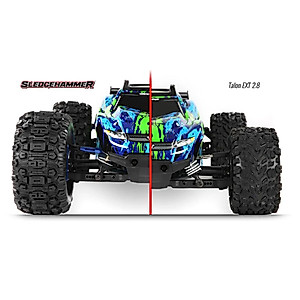Traxxas 6792 Sledgehammer Heavy Duty 2.8 Inch Pre-Assembled Black Wheels for Remote Control Cars, Pair