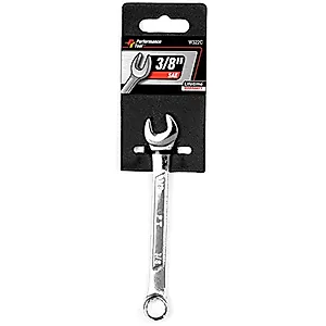 Performance Tool W322C, 3/8-Inch Combination Wrench - Drop Forged Chrome Alloy Steel, Rounded Box Ends