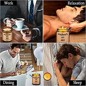 Gifts for Husband from Wife, Funny Birthday Anniversary Presents for Him from her, Gag Romantic Valentines Candles for Men, Personalized I Love You Gifts for Couples Best Boyfriend Man Male