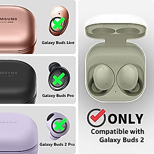 SUIHUOJI Galaxy Buds 2 Strap, Soft Silicone Special Anti-Skid Design Sports Anti Lost Strap Lanyard Accessories ONLY Compatible with Samsung Galaxy Buds 2 Earbuds Neck Rope Cord - Black