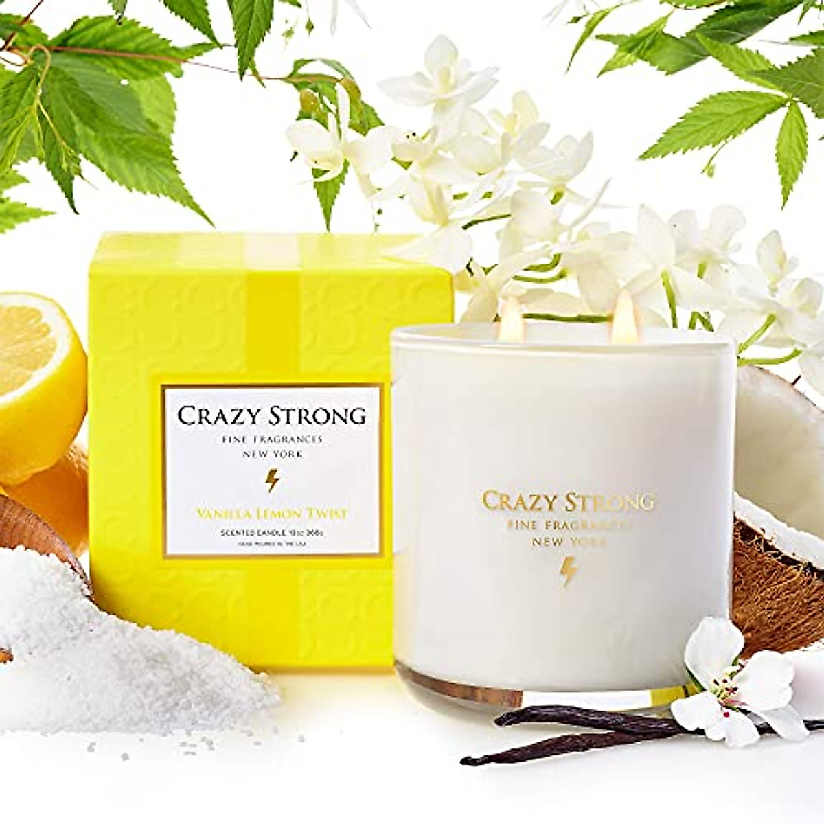 Crazy Strong Vanilla Lemon Candle | 13 oz. 2-Wick Scented Candle