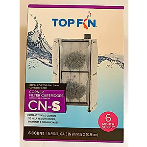 Top Fin CN-S Refill for CN10 Corner Filter 6 Count