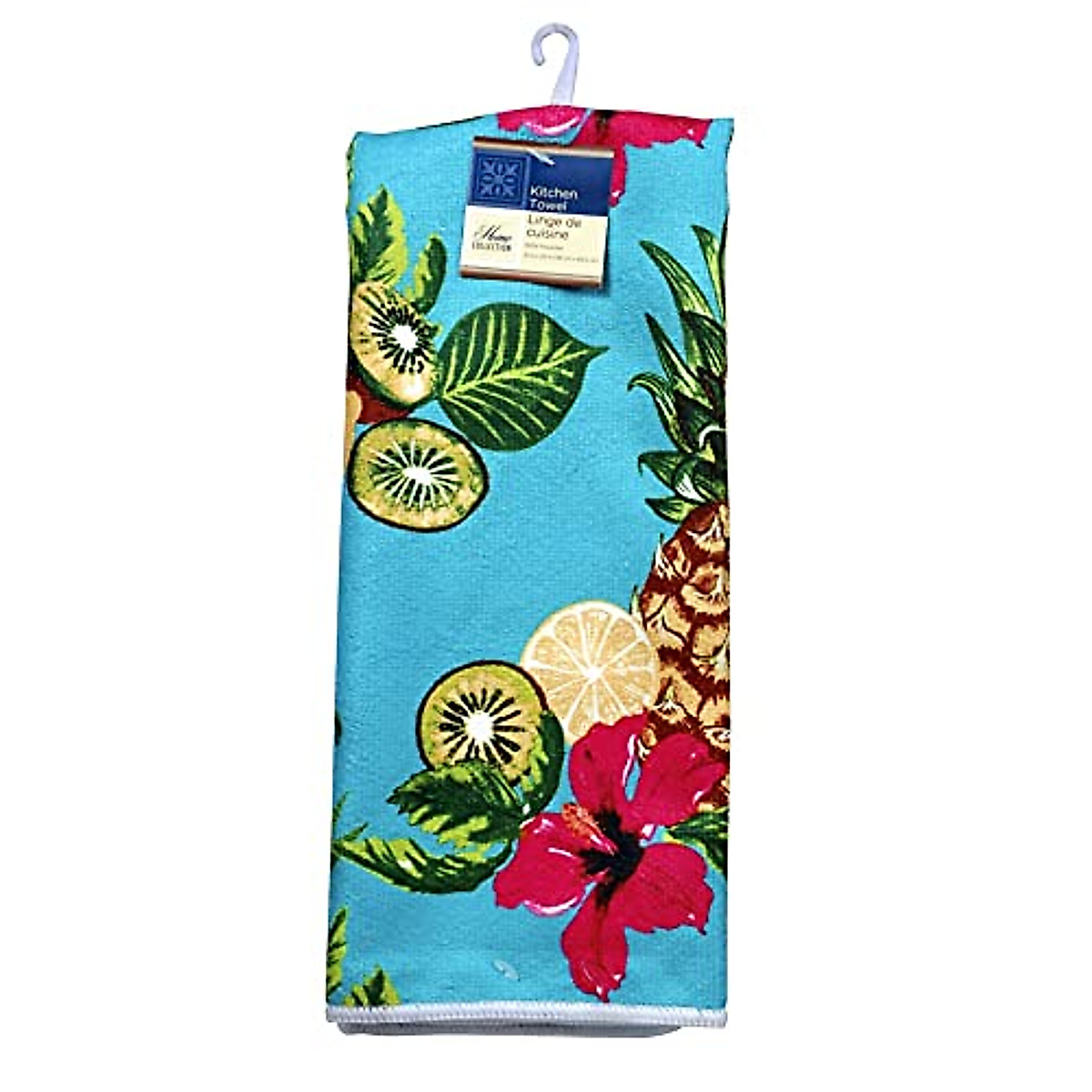 Greenbrier Home Collection Tropical Pineapple Vibes Party Polyester Kitchen Towels, 15x25 in, Set of 2, (219279-Flg-2)