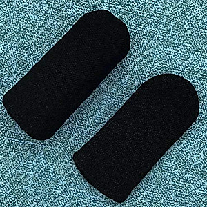 Garneck Black Finger Sleeve Mobile Game Controller Finger Sleeve Touch Screen Finger Cot Anti Sweat Thumb Fingers Protector for Mobile Phone Games 10pcs
