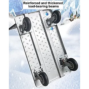 Generic Push carts on Wheels Heavy Duty, Hand Truck Foldable with castors, Multifunction Folding cart Made of Steel, Stable and Ergonomic (Color : B, Size : 90 * 60cm)