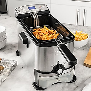 Kalorik® 3.2 Quart Digital Deep Fryer with Oil Filtration, Stainless Steel
