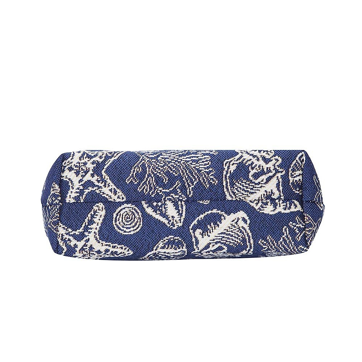 Signare Tapestry Small Crossbody Bag Sling Bag for Women with Navy Blue Sea Shell Design (SLING-SHELL)