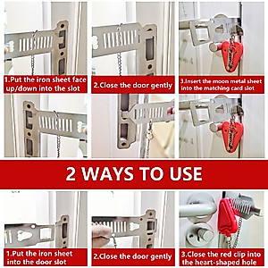 Upgraded Portable Door Lock & Door Stop Alarm, Home Security Door Locker Devices & Door Stopper, Perfect Christmas Gifts Self Defense Travel Essentials for Hotel Apartment Airbnb Additional Safety