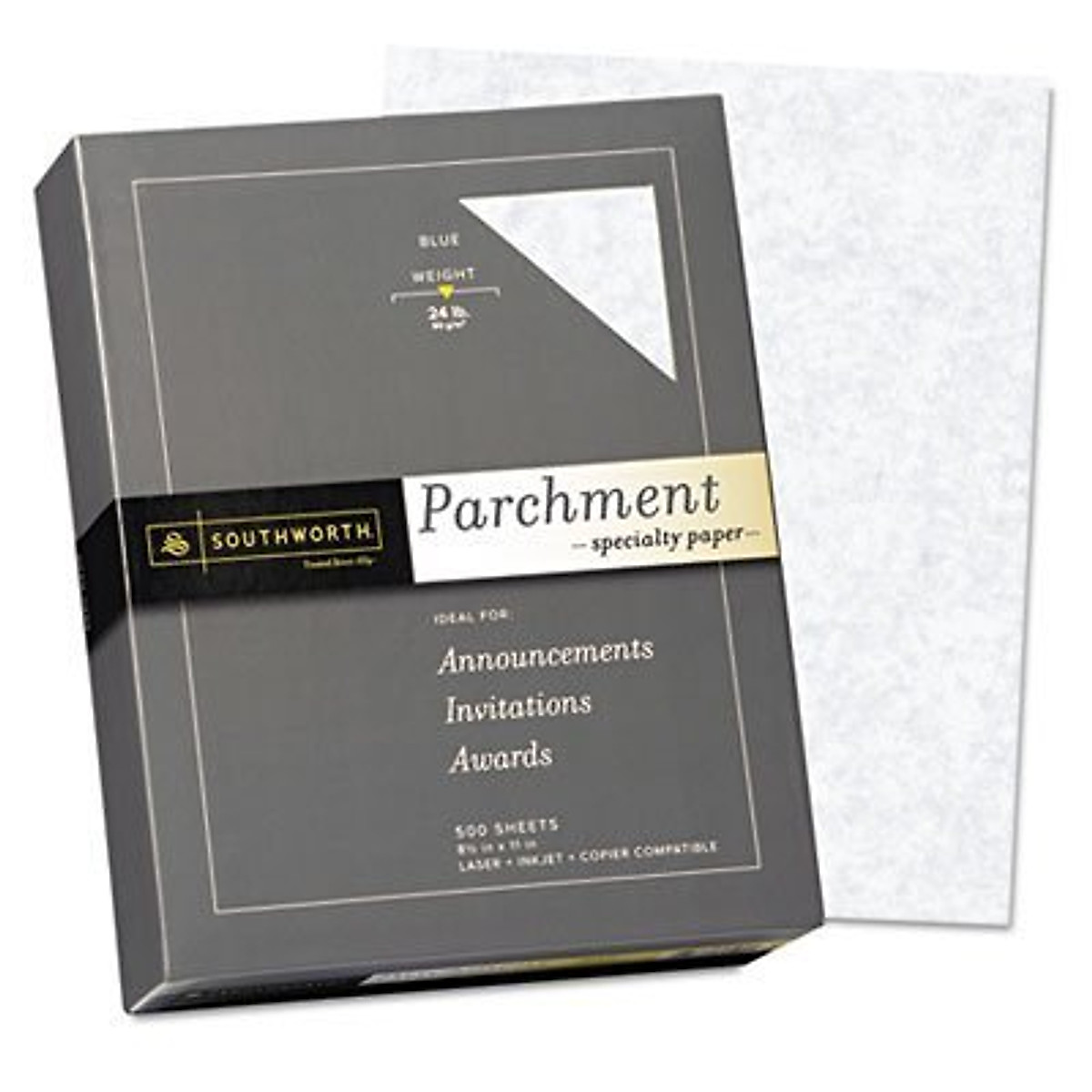 Southworth Parchment Specialty Paper, Blue, 24lb, 8 1/2 x 11, 500 Sheets