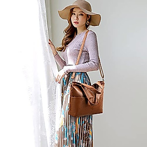 Women's Pu Leather Shoulder Bags Purses Large Capacity Shoulder Messenger Bag Crossbody Top-handle Tote Bag