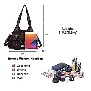 Angel Kiss Handbags for Women Hobo Bags for Large Tote Bag Soft PU Leather Multi-Pocket Shoulder Bag Top Handle Handbag