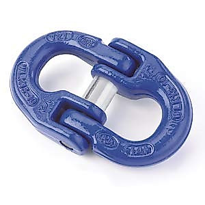 2 Pack 1/2 inch V10 Alloy Hammerlock Coupler Safety Chain Hitch Fix 15,000lb WLL (Blue)