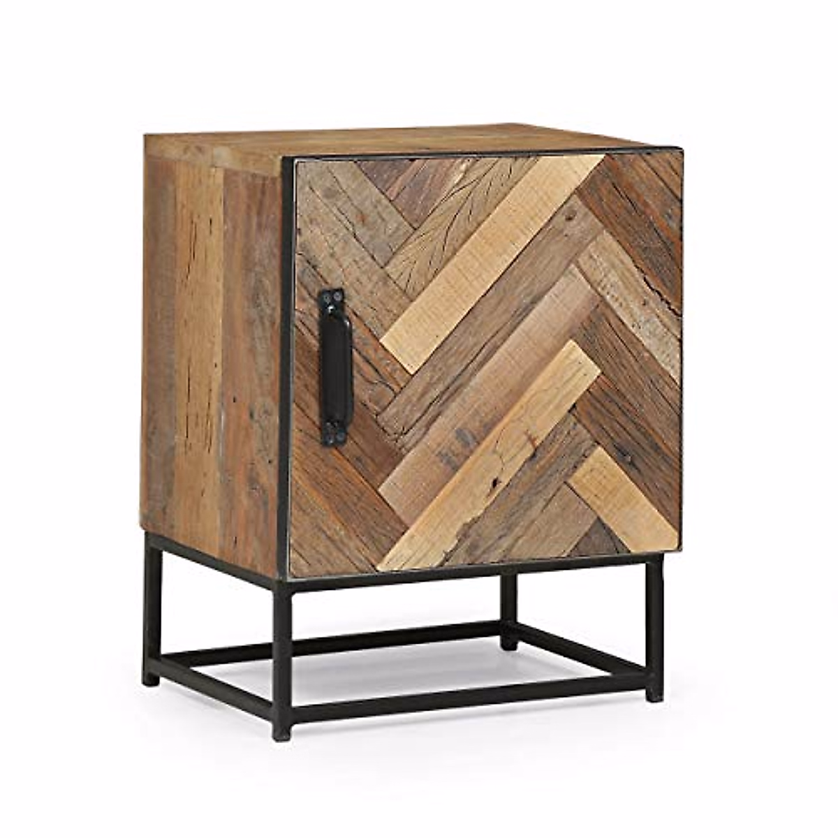 Christopher Knight Home Sonia Handcrafted Boho Wooden Nightstand, Natural, Black