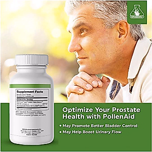 Graminex PollenAid Prostate Supplement: All Natural Prostate Support for Bladder Control & Urinary Tract Health, Rye Pollen Extract Made in USA, 200 Tablets (Pack of 2)