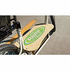 EcoSmart Metro Electric Scooter – Padded Seat, Wide Bamboo Deck, 16" Air-Filled Tires, 500w High-Torque Motor, Up to 18 mph, 12-Mile Range, Rear-Wheel Drive