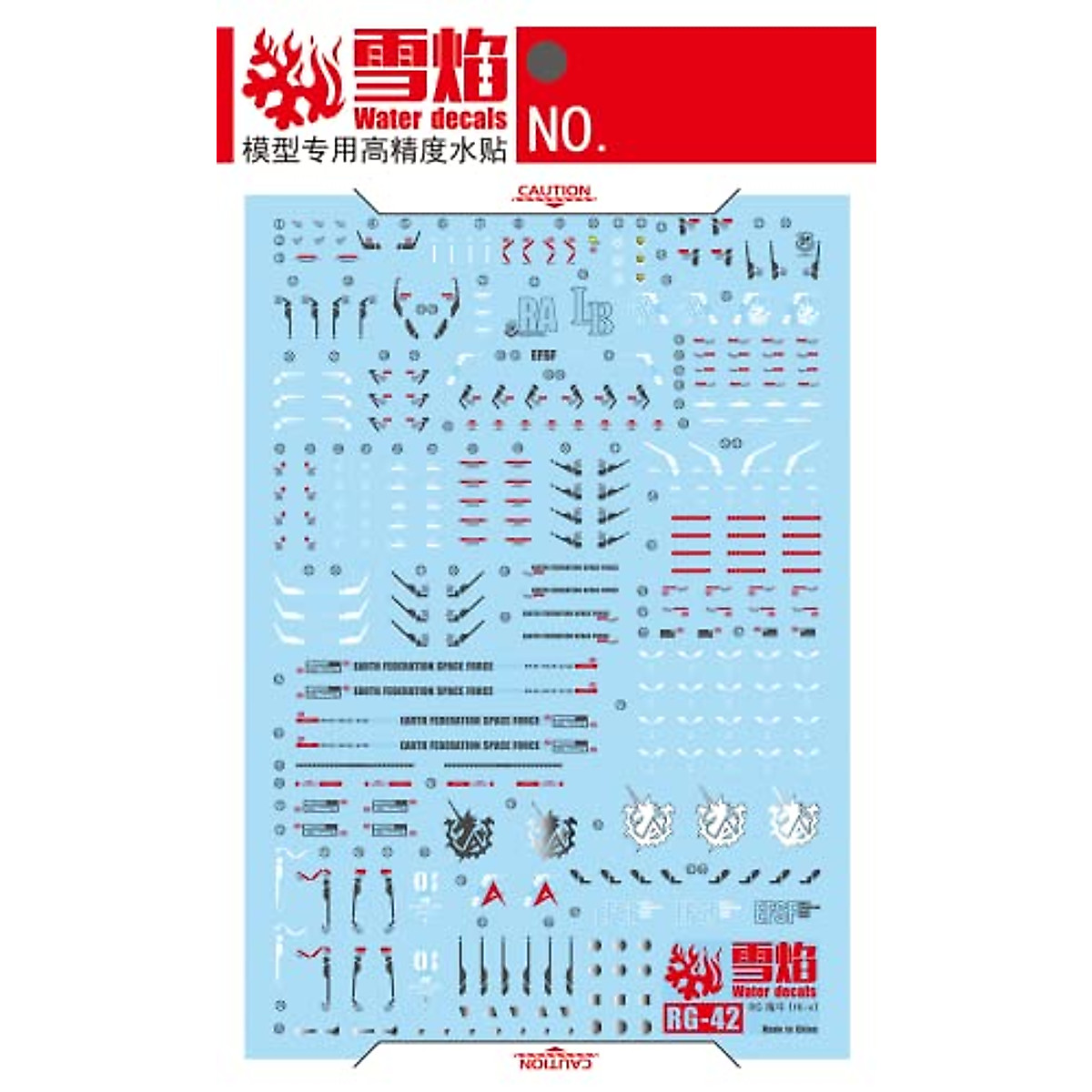 ANSAI Decals Decal Fluorescent fits Hobby RG 1/144 Hi Nu Hi v Scale Model kit